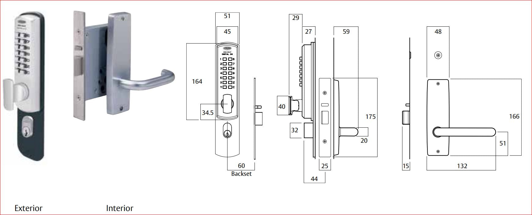 Buy Digital Fire Door Lock with key Override Package Online | Fire Door ...