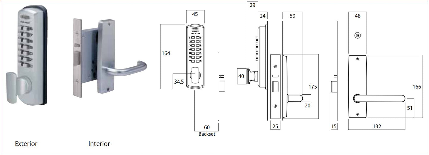 Buy Digital Fire Door Lock Keyless Package Online | Fire Door Factory