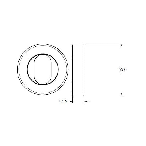 Buy Lockwood Oval Cylinder Escutcheon VSR6 Online | Fire Door Factory