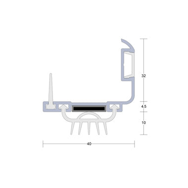 Buy Lorient LDBU Fire Door bottom gap upgrade seal Online | Fire Door ...