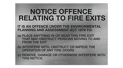 Buy OFFENCE RELATING TO FIRE EXITS Sign Online | Fire Door Factory