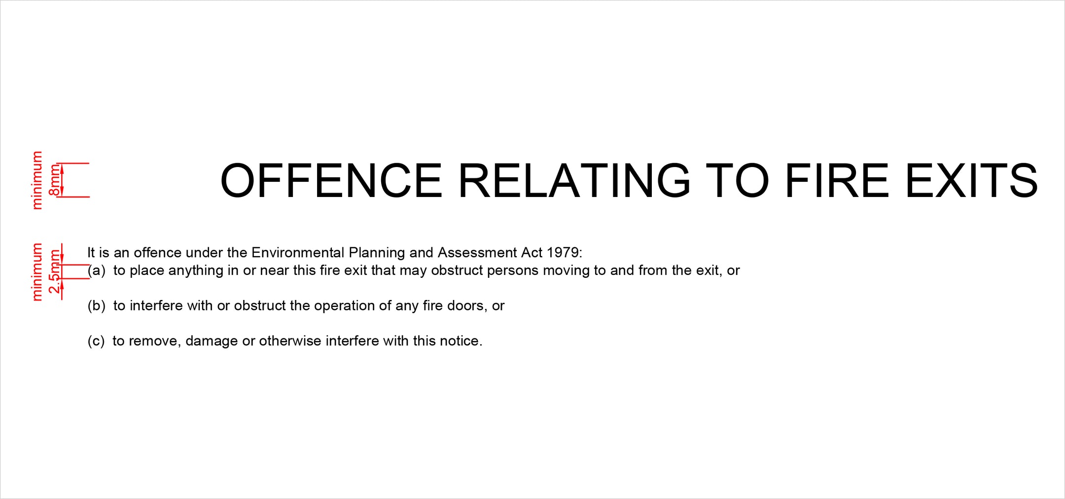 Buy OFFENCE RELATING TO FIRE EXITS Sign Online | Fire Door Factory